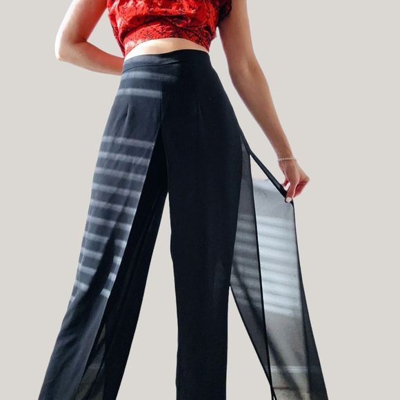 Vintage | Pants & Jumpsuits | Vintage 8s Jr Nites Caliendo Wide Leg ...